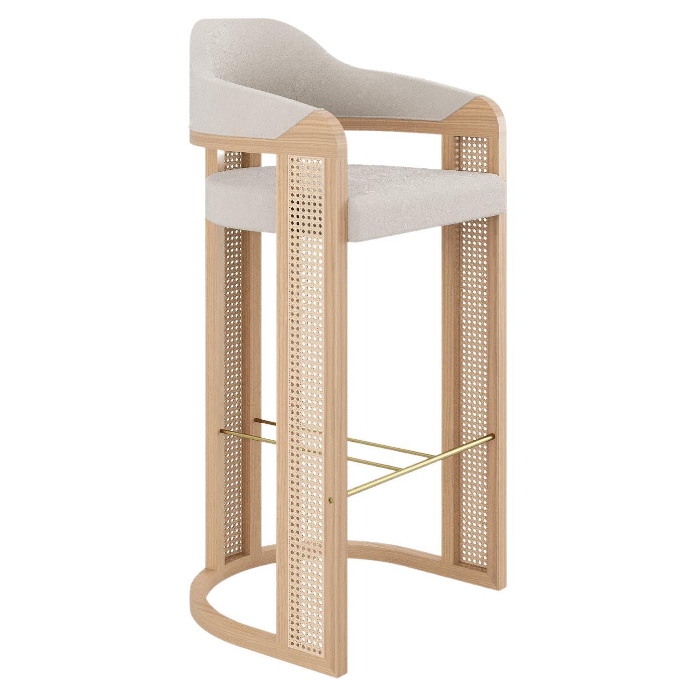 AUREA Bar Stool with back quilting For Sale at 1stDibs