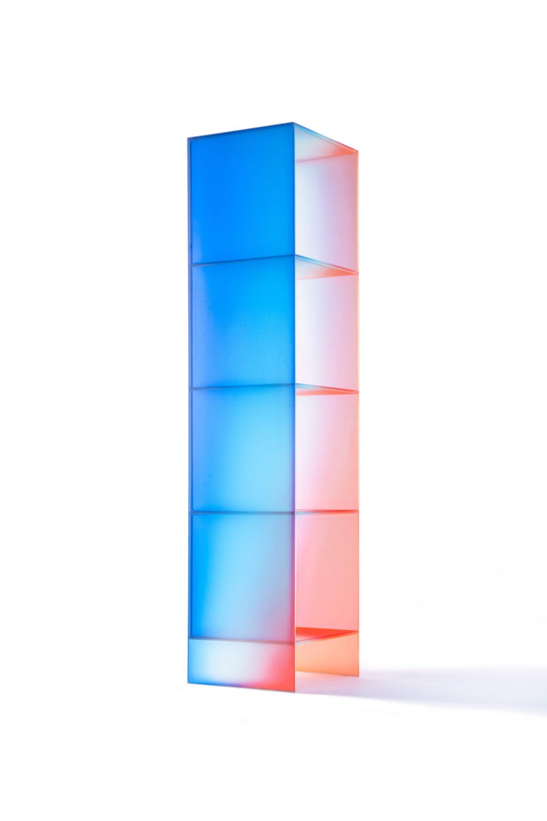 Gradient Color Glass Display Unit by Studio Buzao For Sale at 1stDibs