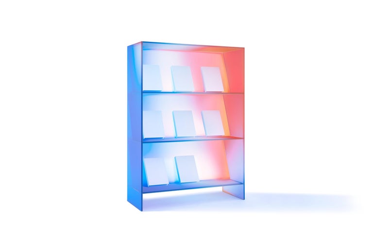 Gradient Color Glass High Display Case by Studio Buzao For Sale at 1stDibs