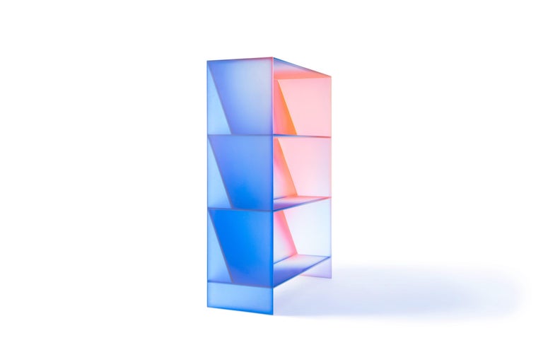 Gradient Color Glass High Display Case by Studio Buzao For Sale at 1stDibs
