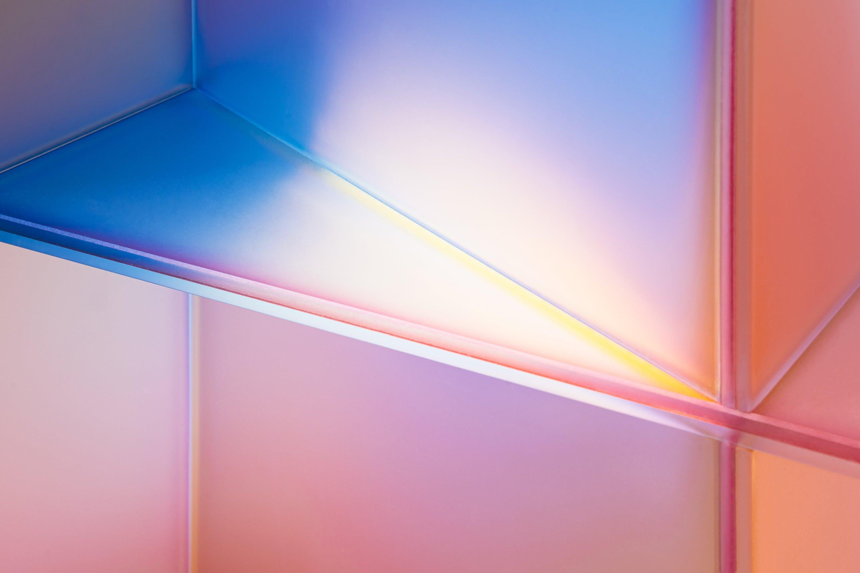 Gradient Color Glass Low Display Case by Studio Buzao For Sale at 1stDibs