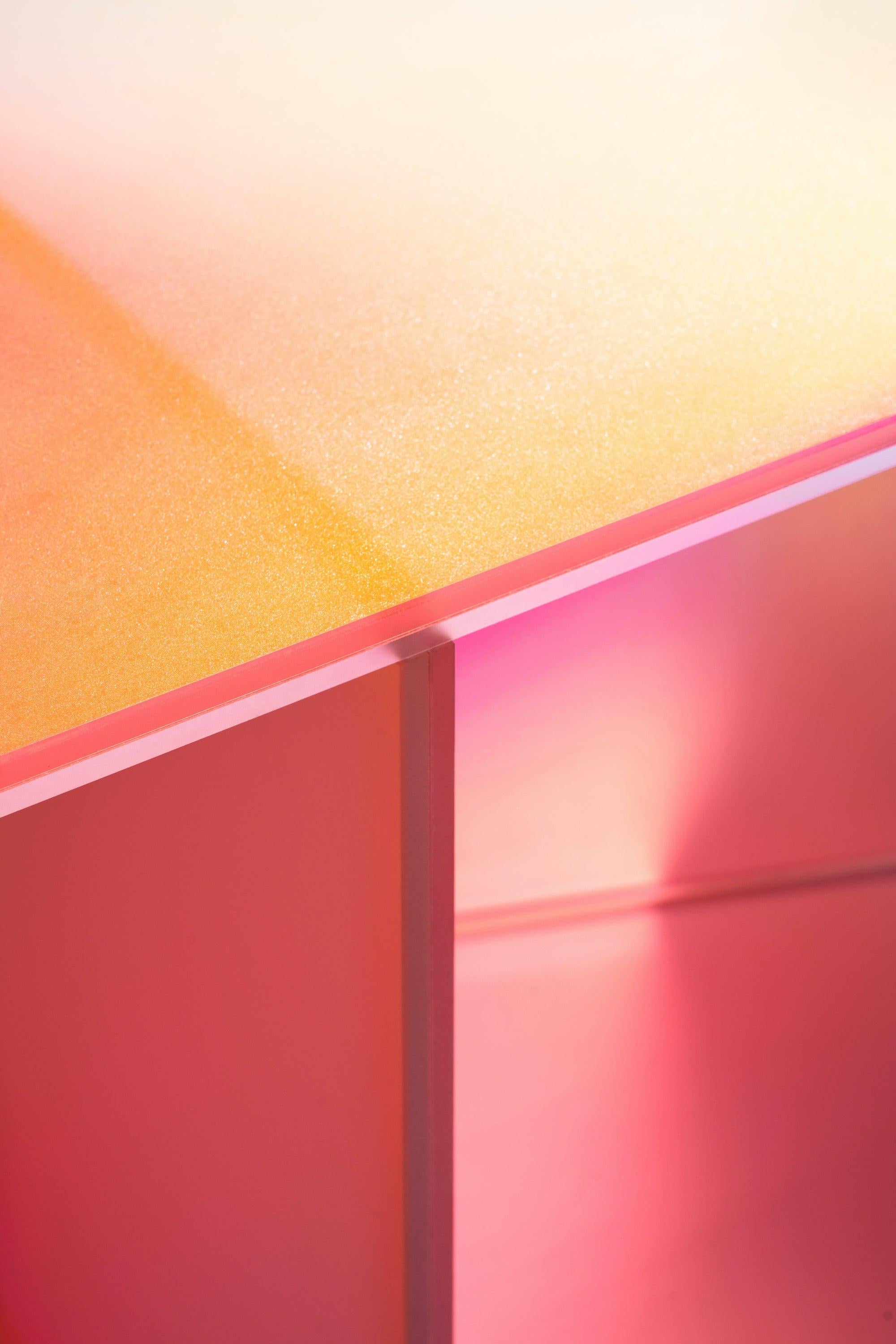 Gradient Color Glass Low Display Case by Studio Buzao For Sale at 1stDibs