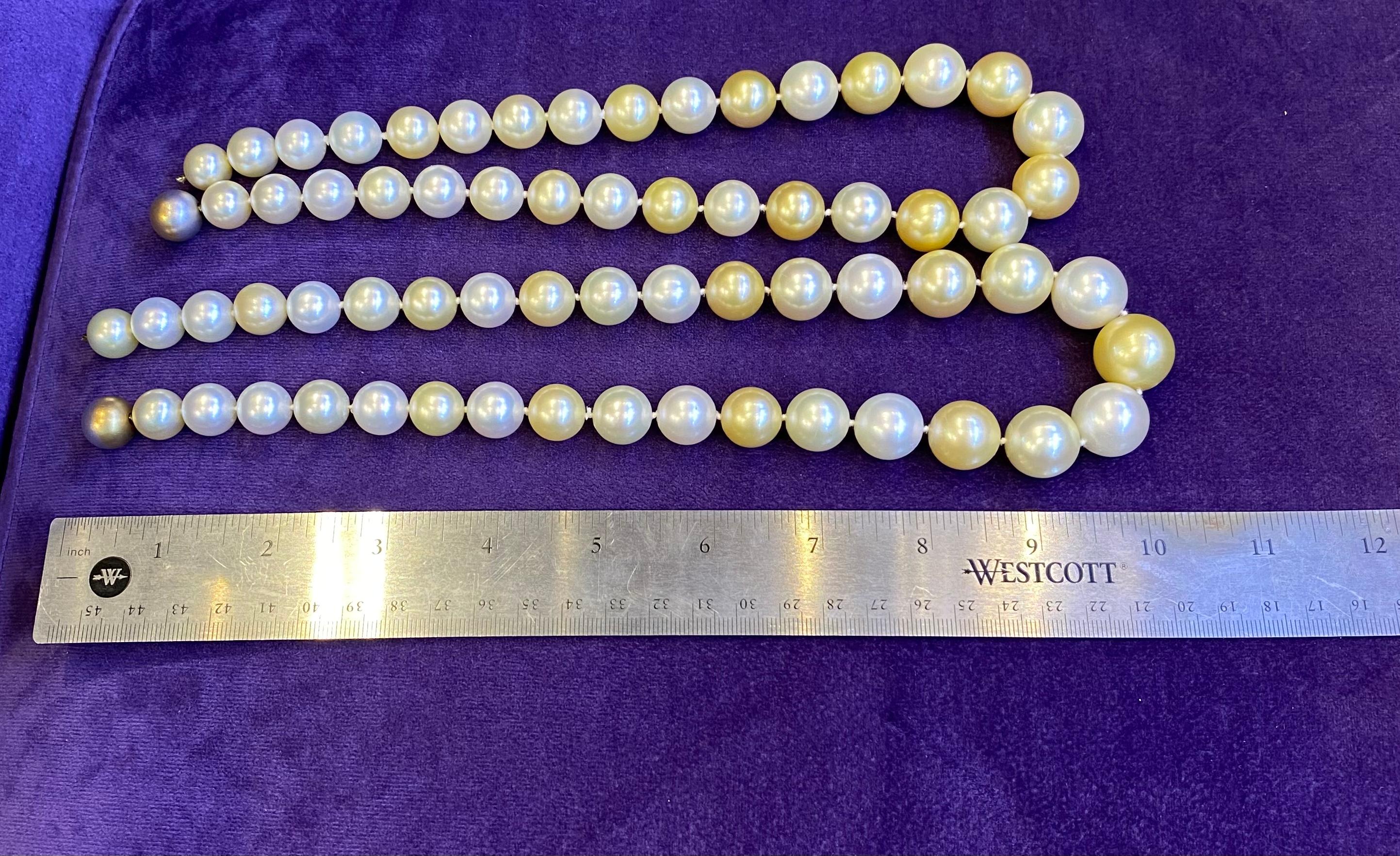 Graduated Golden Pearl Necklace by Paspaley For Sale at 1stDibs