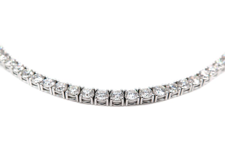 Graduated Riviera Diamond Necklace at 1stDibs