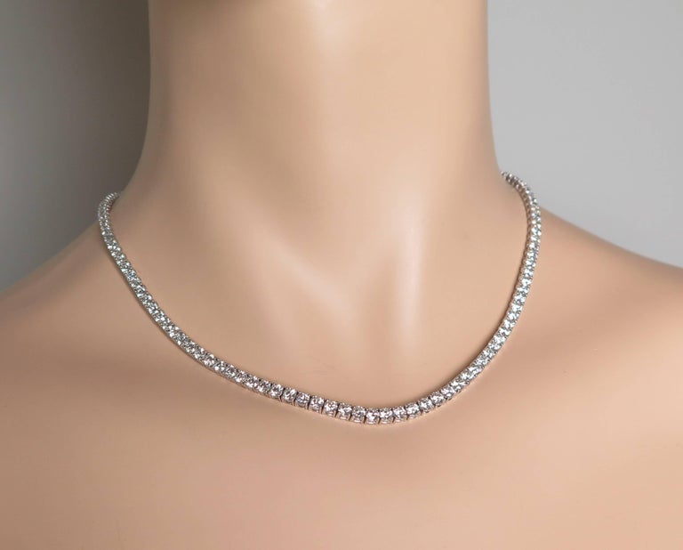 Graduated Riviera Diamond Necklace at 1stDibs