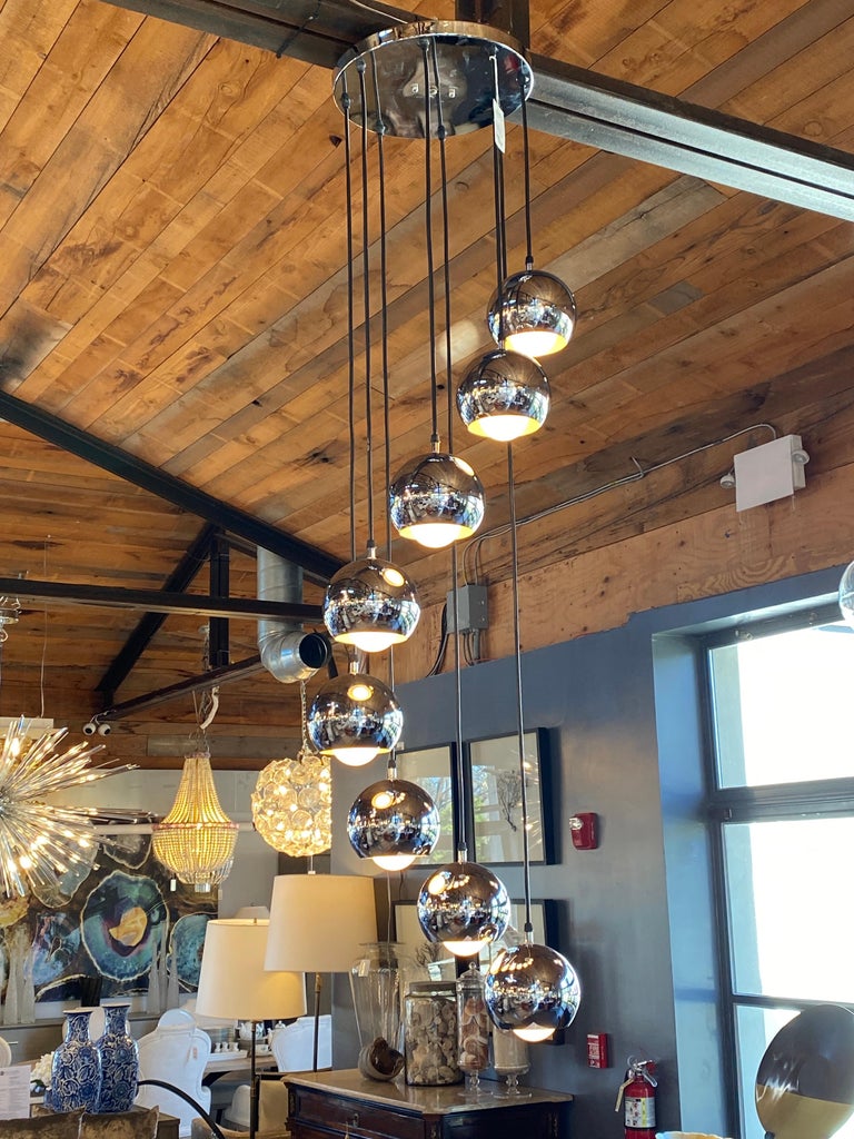 Graduated Sphere Chandelier For Sale at 1stDibs | sphere chandeliers