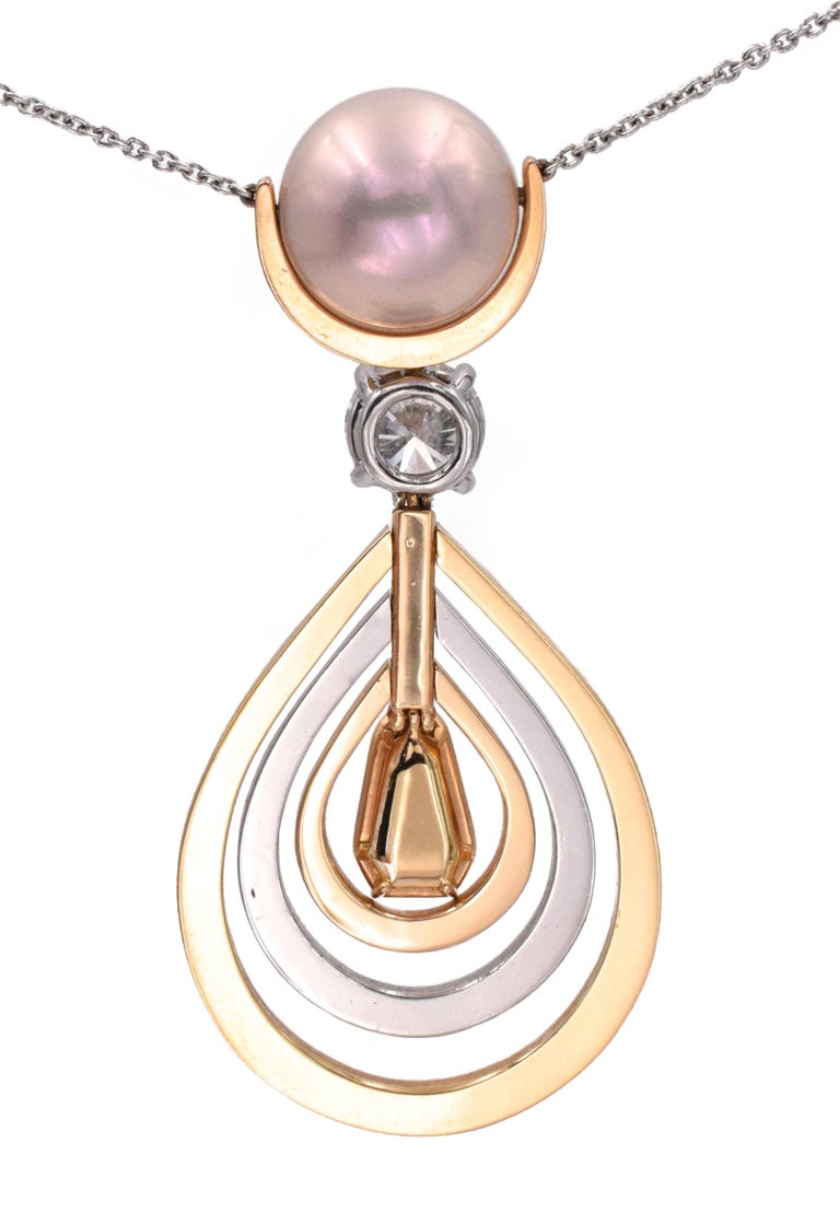 Graff Pink Diamond and Pearl Necklace For Sale at 1stDibs | graff pink ...