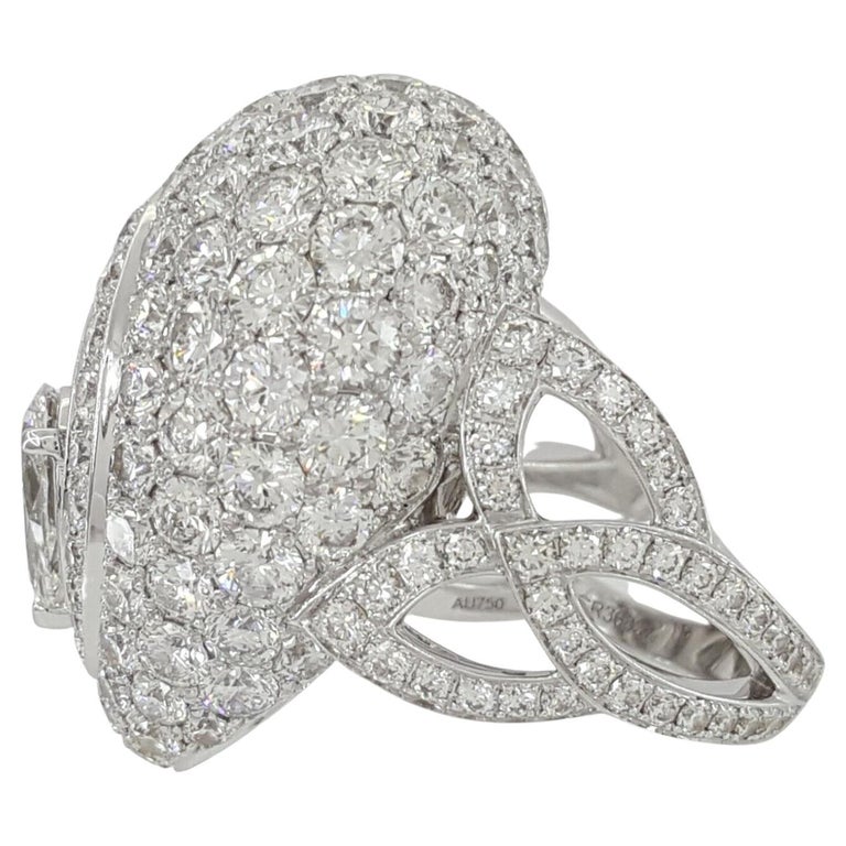 Graff 11 Carat Platinum Diamond Band Cocktail Ring For Sale at 1stDibs