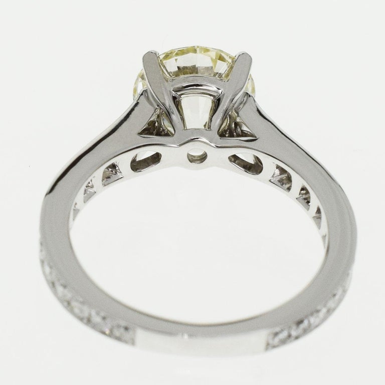 Graff 1.57 Carat Diamond Platinum Flame Diamond Solitaire Ring at ...