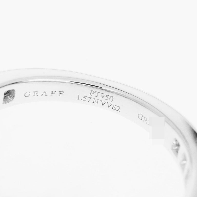 Graff 1.57 Carat Diamond Platinum Flame Diamond Solitaire Ring at ...