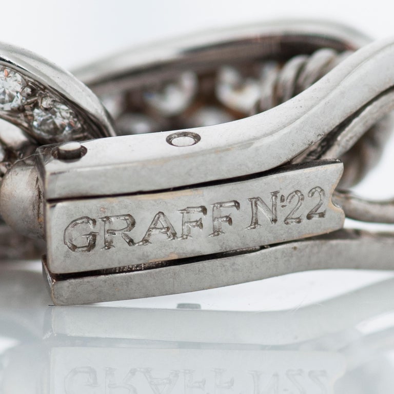 Graff Diamond and Multi-Color Briolette Sapphire Earrings in 18k White ...