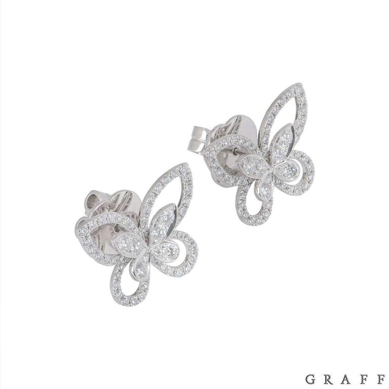 Graff Diamond Butterfly Earrings at 1stDibs | graff butterfly earrings