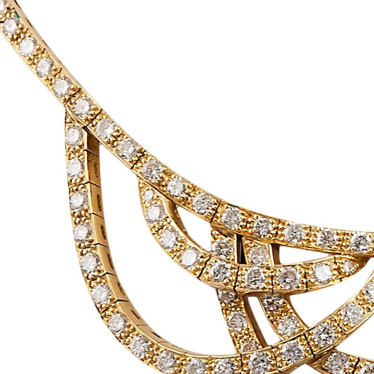 Graff Diamond Yellow Gold Necklace For Sale at 1stDibs
