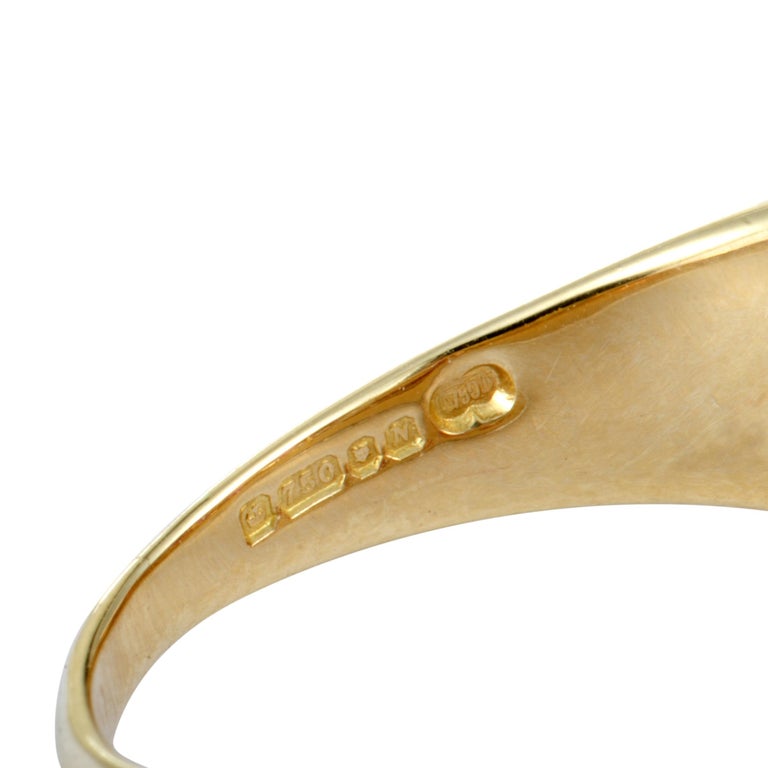 Graff Diamond Pave and Ruby Yellow Gold Flowers Bombe Ring at 1stdibs