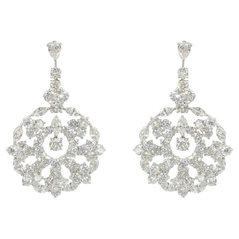 Graff Diamond 'Snowflake' Diamond Earrings For Sale at 1stDibs