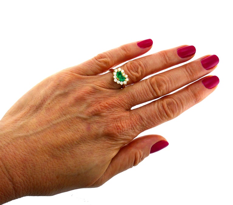 Graff Emerald Diamond Yellow Gold Heart Ring at 1stDibs | graff heart ...