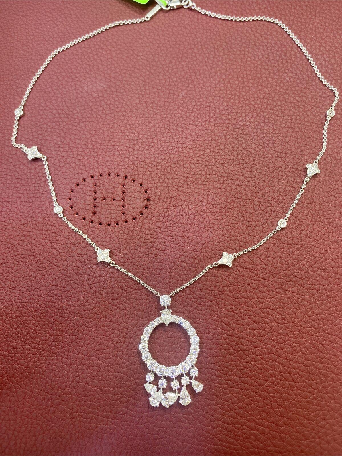 Graff Mini Gypsy 18K White Gold 5.77 Ct Diamond Pendant Necklace For ...