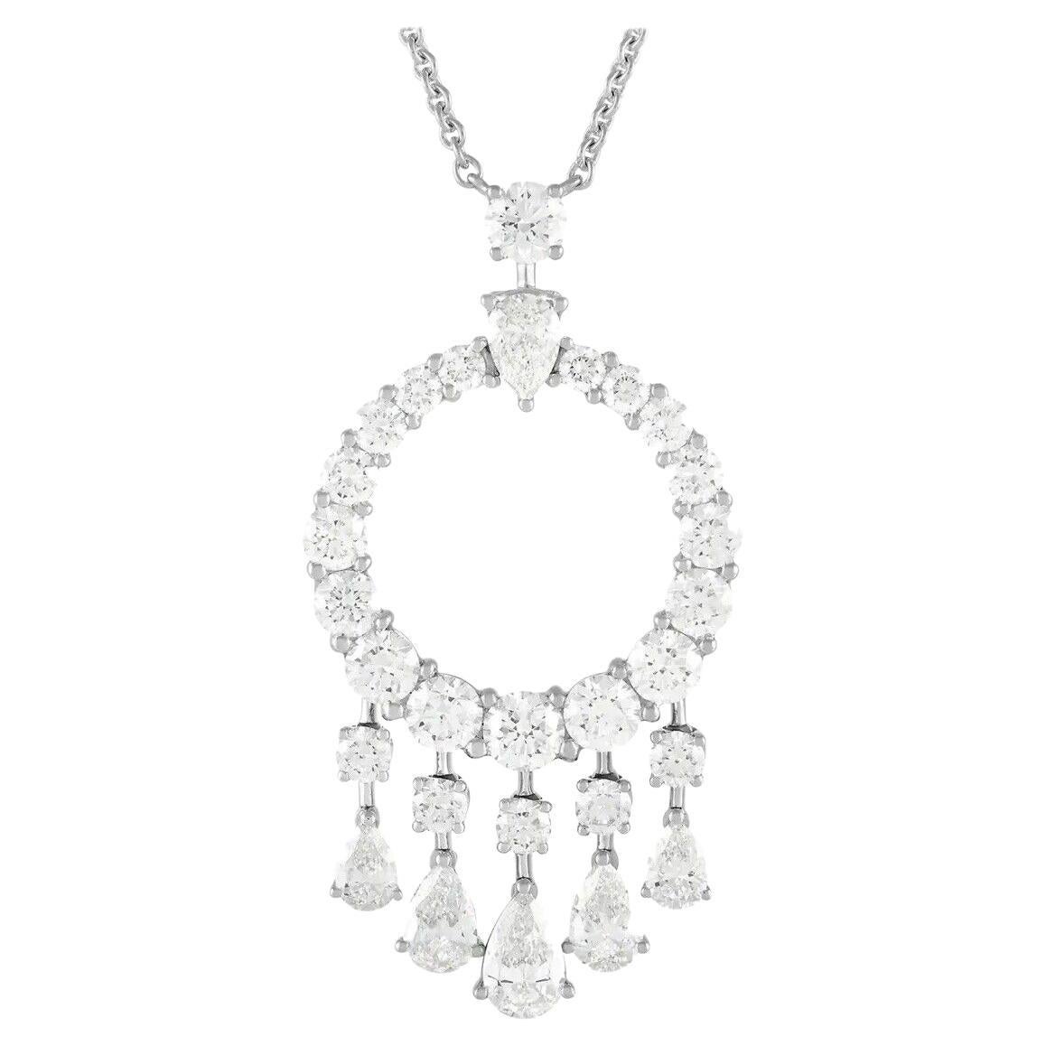 Graff Mini Gypsy 18K White Gold 5.77 Ct Diamond Pendant Necklace For ...