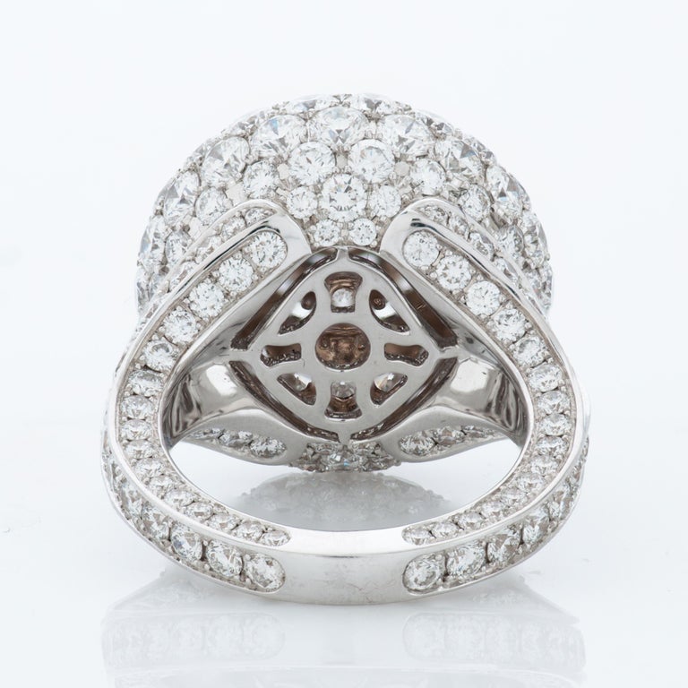 Graff Pave Diamond Bombe Ring in 18kwg with 1.00ct G/VVS2 Round Diamond ...