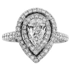 Graff Diamond Flower White Gold Ring at 1stdibs