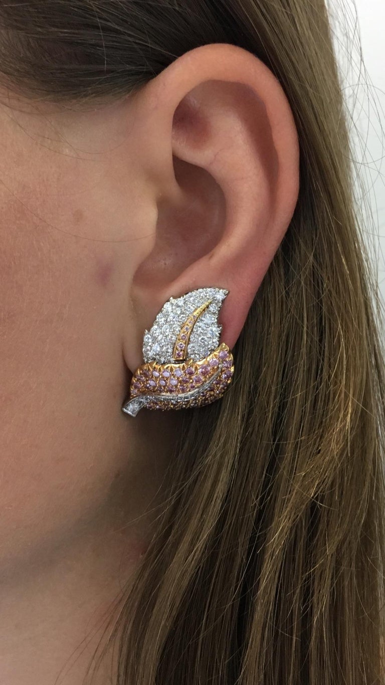 Graff Pink Diamond Gold Earrings For Sale at 1stDibs | pink diamond ...