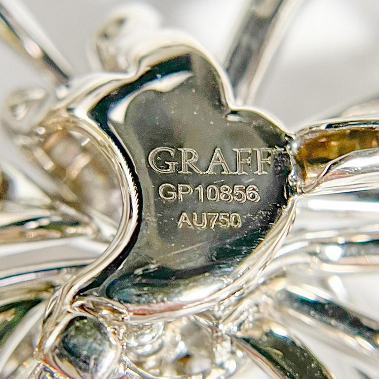 Graff Platinum and Diamond Bow Clip Brooch For Sale at 1stDibs