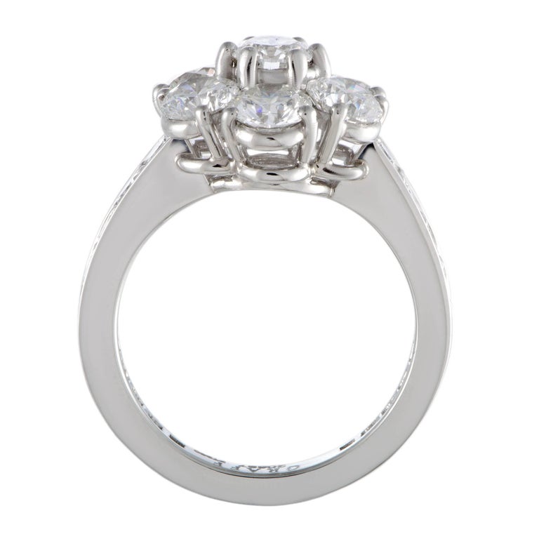 Graff Platinum Diamond Flower Ring at 1stDibs | graff flower ring ...