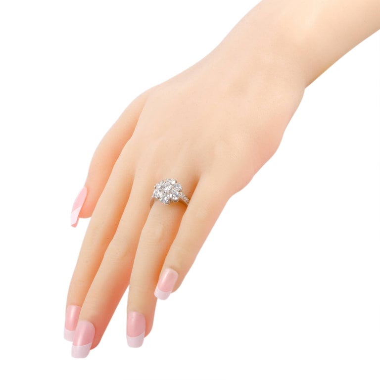 Graff Platinum Diamond Flower Ring at 1stDibs | graff flower ring ...