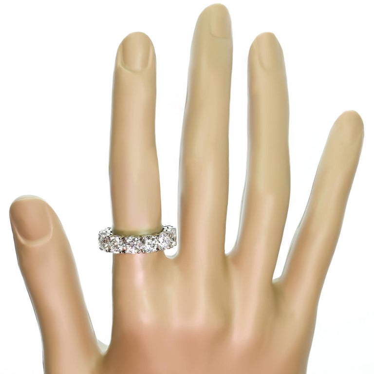 Graff Round Diamond Platinum Wedding Band Ring GIA Box For Sale at ...