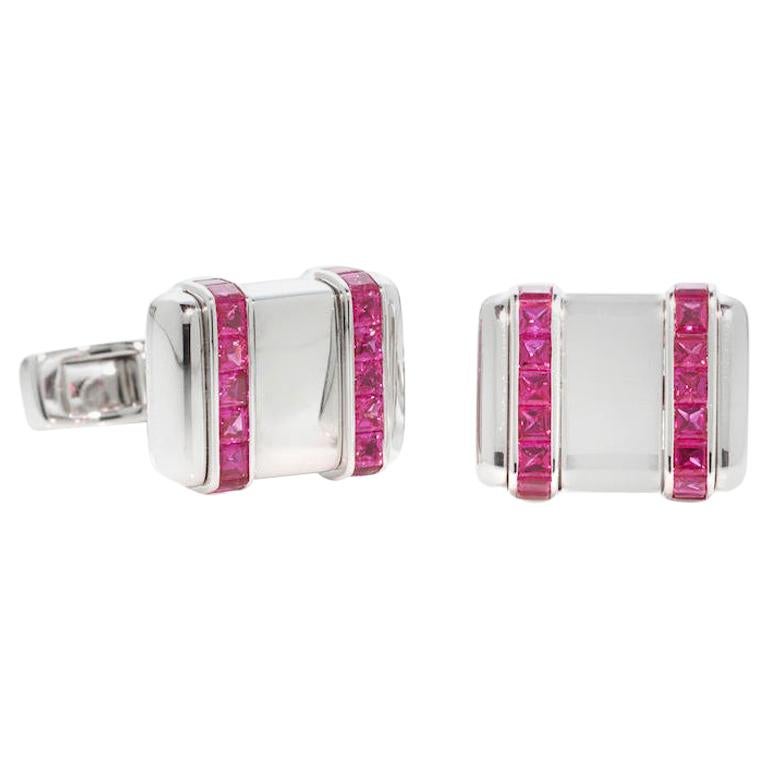 Graff White Gold and Ruby Cufflinks at 1stDibs | graff cufflinks