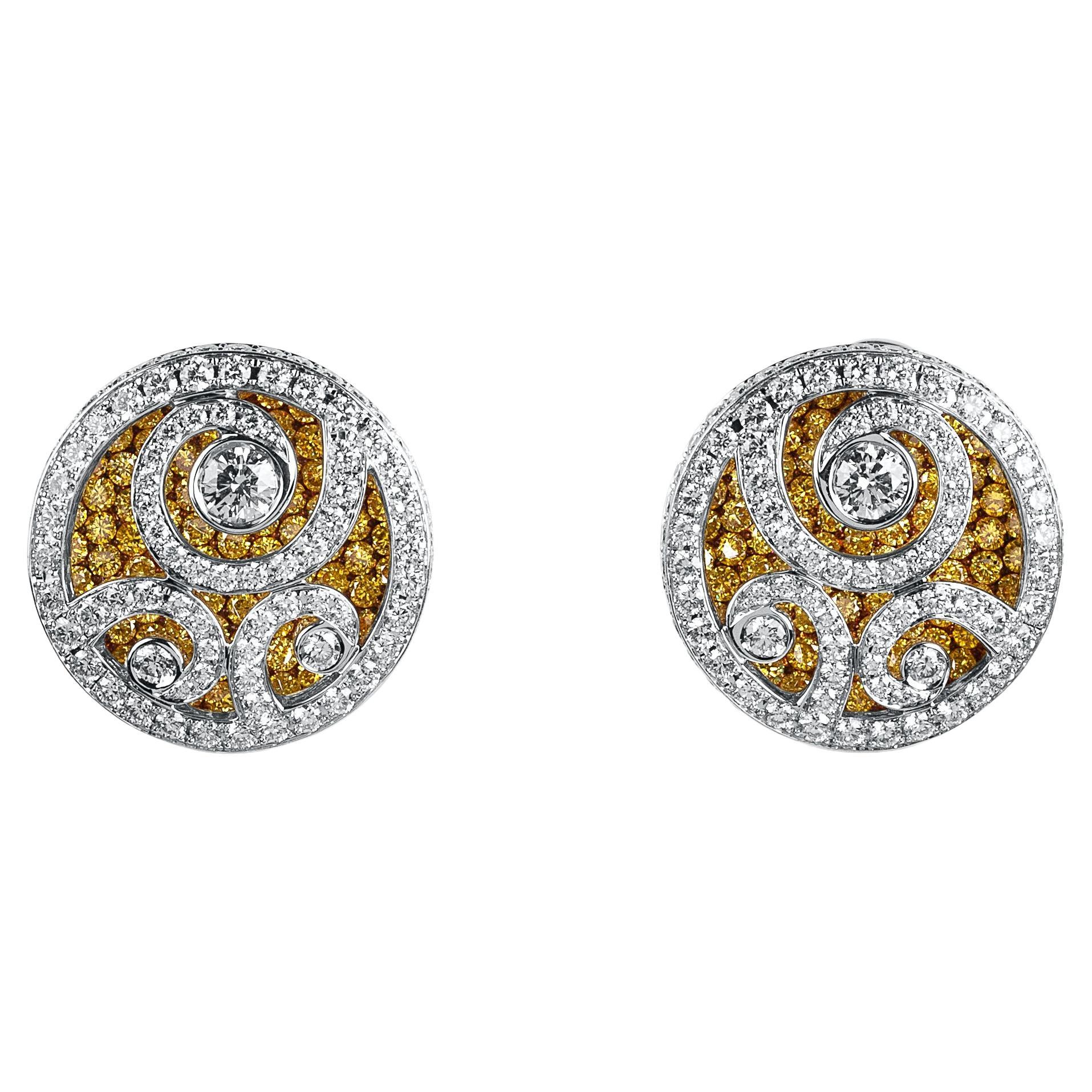 Judith Ripka Open Design Diamond Chandelier Earrings For Sale at 1stDibs