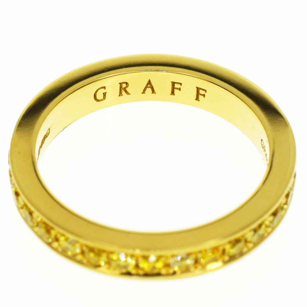 GRAFF Yellow Diamond 18 Karat Yellow Gold Thread Set Eternity Band Ring ...