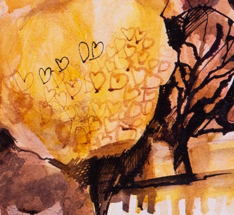 Graham Clarke - British, 20th Century landscape painting, ochres and ...