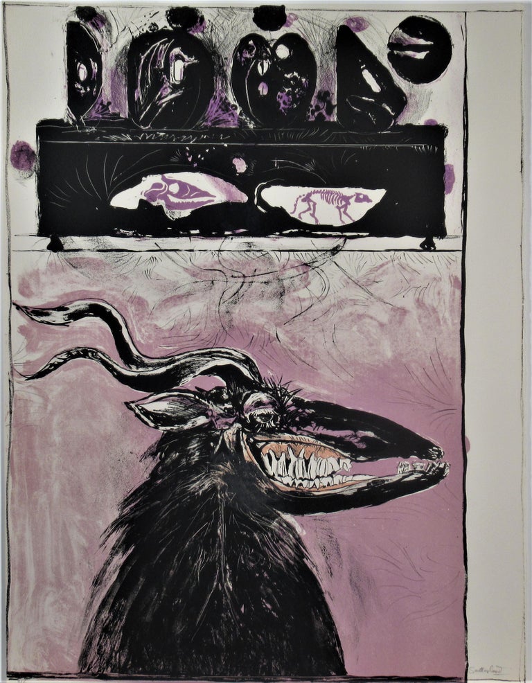 Graham Sutherland - "Ram's Head" from the suite "Bestiary and some ...
