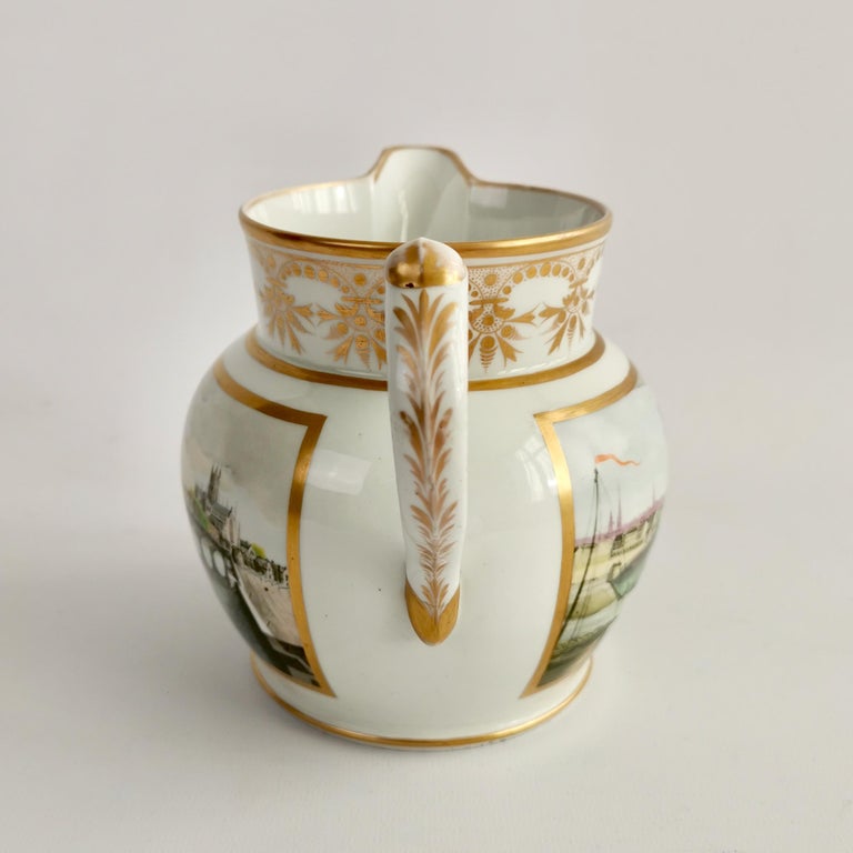 Grainger Worcester Monogrammed Pitcher, Views of Worcester, 1814 at 1stDibs