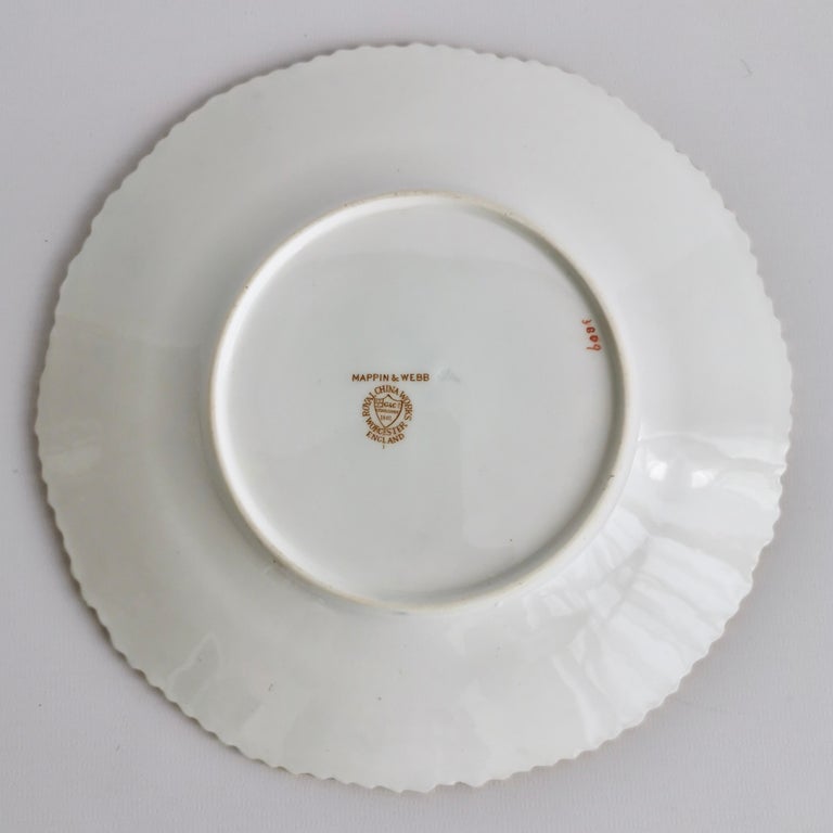 Grainger Worcester Porcelain Plate, Blue Scale, Sevres Birds and ...