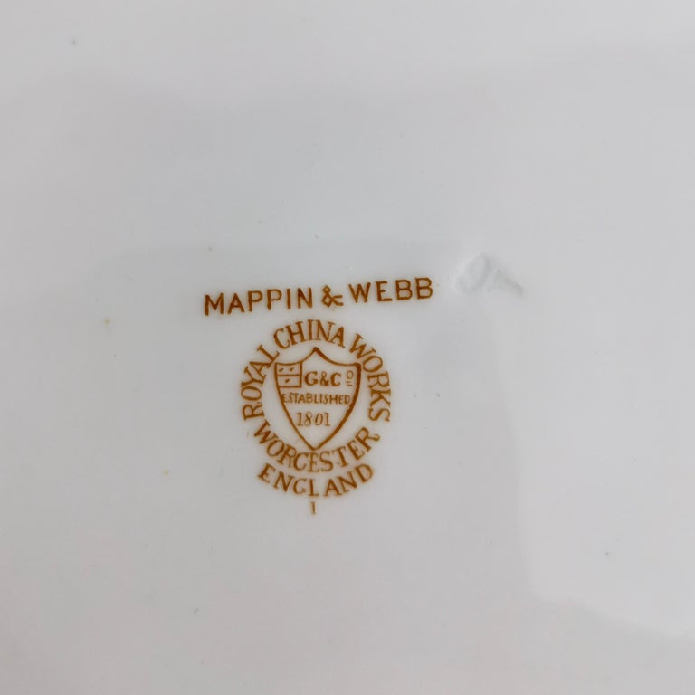 Grainger Worcester Porcelain Plate, Blue Scale, Sevres Birds and ...