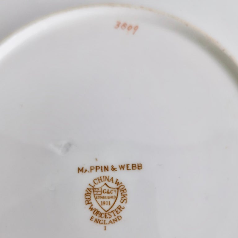 Grainger Worcester Porcelain Plate, Blue Scale, Sevres Birds and ...