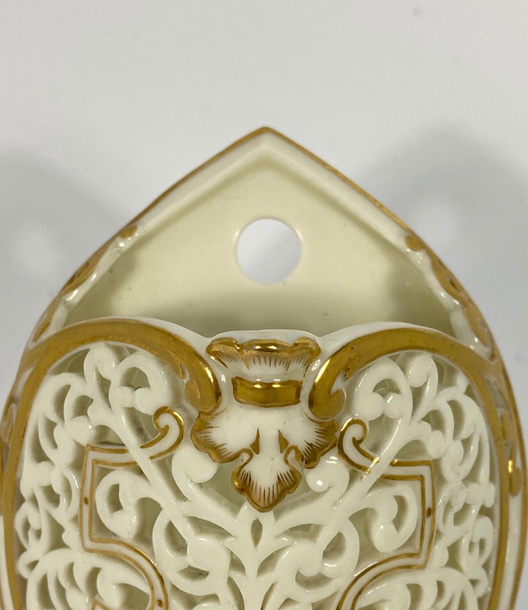 Grainger Worcester Porcelain Reticulated Wall Pocket, circa 1890 at ...