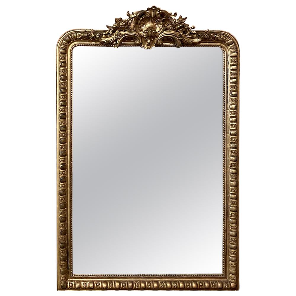 Rectangular 19th Century Gilded Mirror at 1stDibs