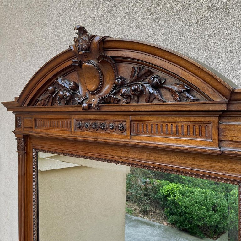 Grand 19th Century French Napoleon III Neoclassical Walnut Mirror For ...