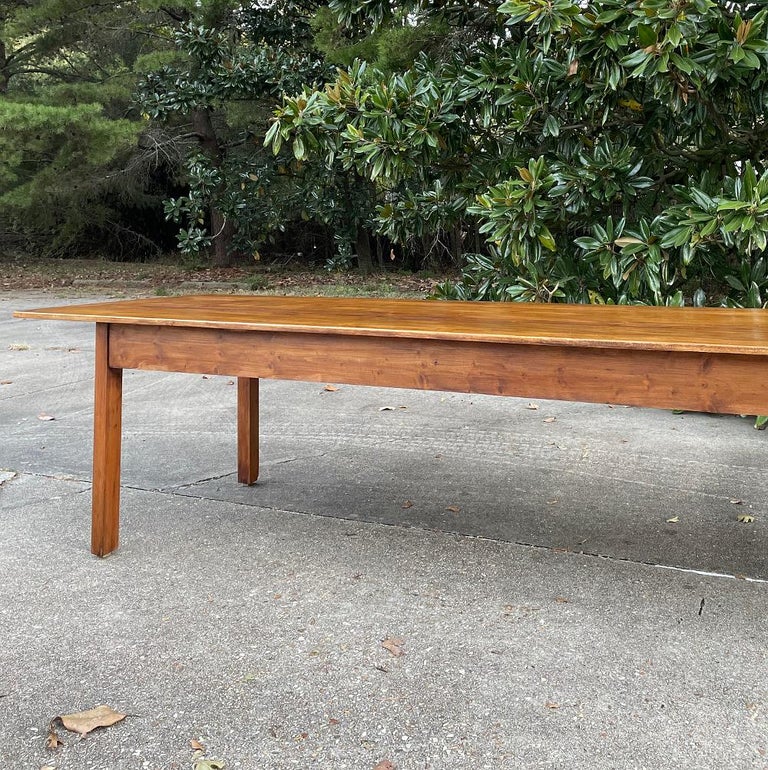 Grand Antique Country French Pine Farm Table For Sale at 1stDibs