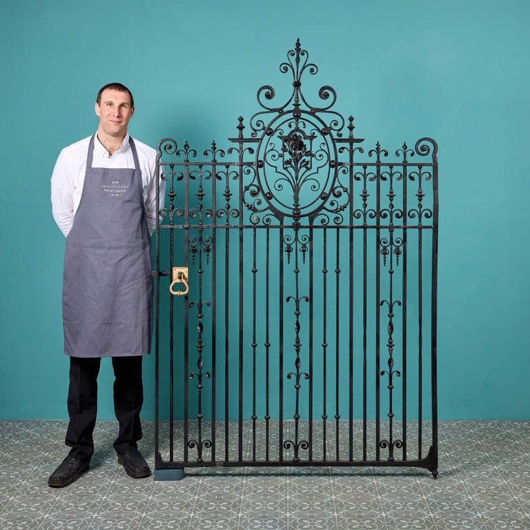 Grand Antique Georgian Wrought Iron Gate For Sale at 1stDibs