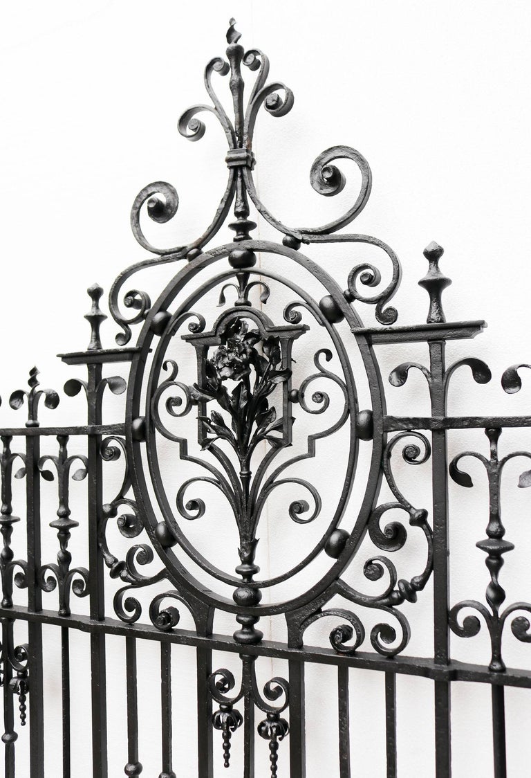 Grand Antique Georgian Wrought Iron Gate For Sale at 1stDibs