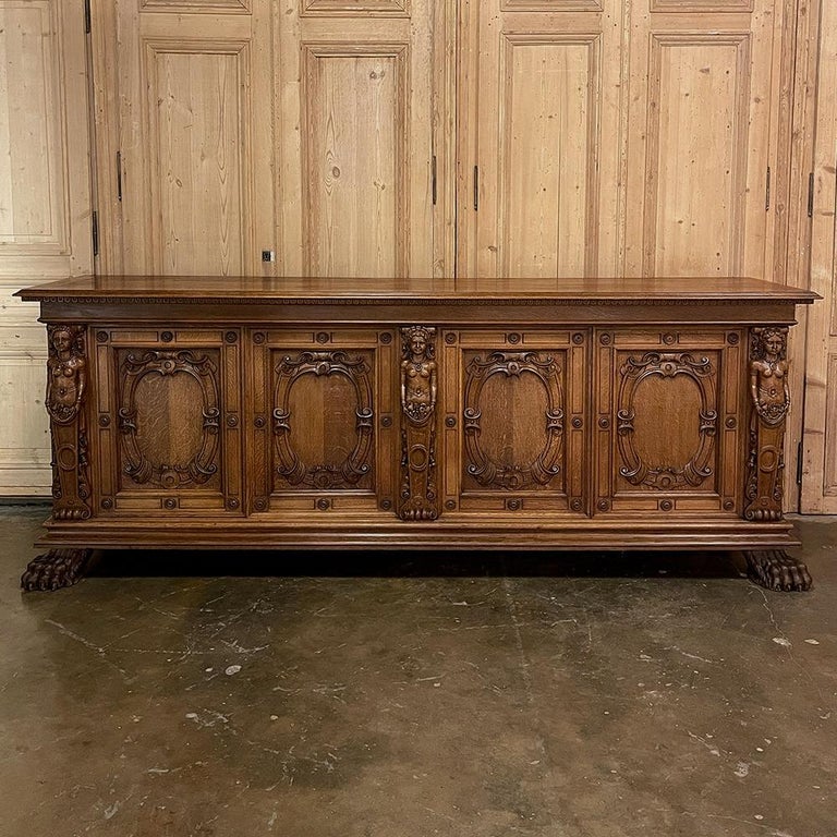 Grand Antique Renaissance Revival Buffet For Sale at 1stDibs