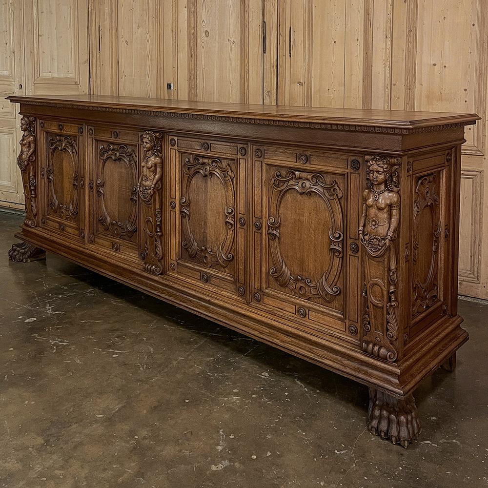 Grand Antique Renaissance Revival Buffet For Sale at 1stDibs