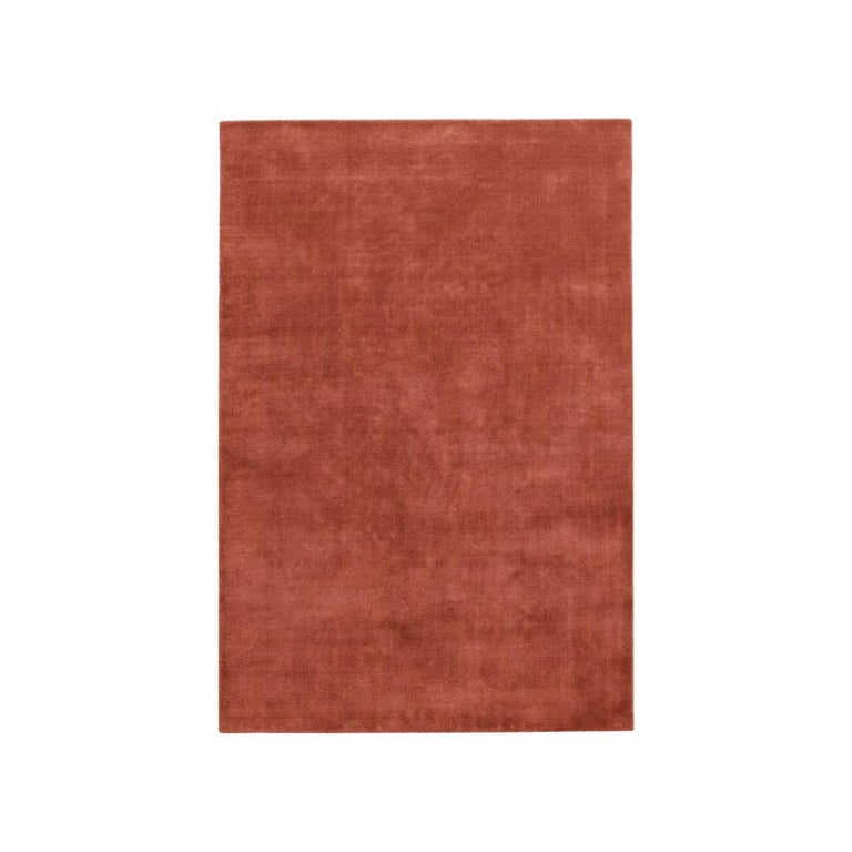 Grand Brick Red, Wool Cut Pile Rug at 1stDibs