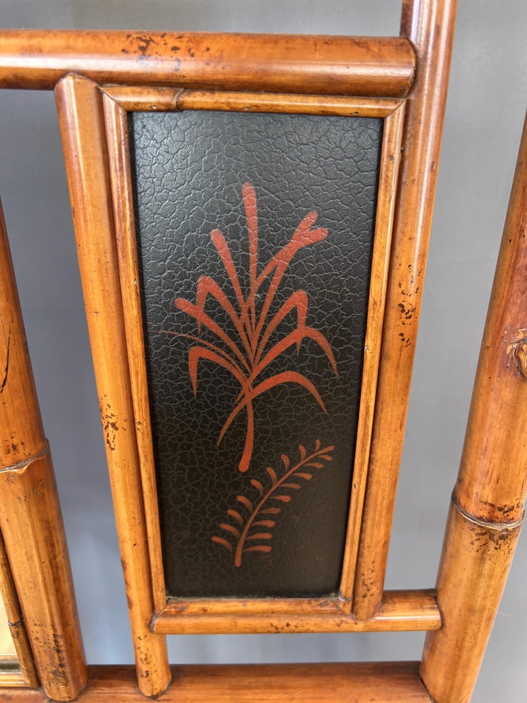 Grand Chinoiserie Style Bamboo Hall Tree with Drawer For Sale at 1stDibs