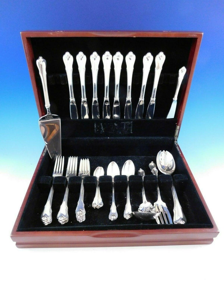 Grand Colonial by Wallace Sterling Silver Flatware Set for 8 Service 48 ...