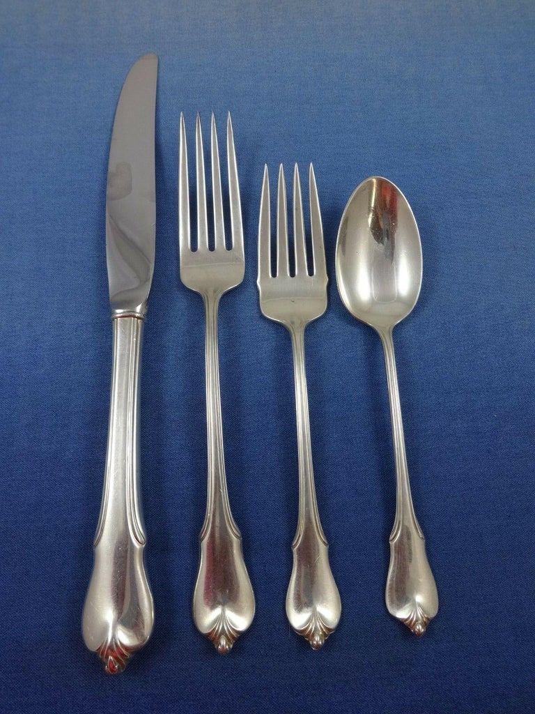 Grand Colonial by Wallace Sterling Silver Flatware Set for 8 Service 52 ...